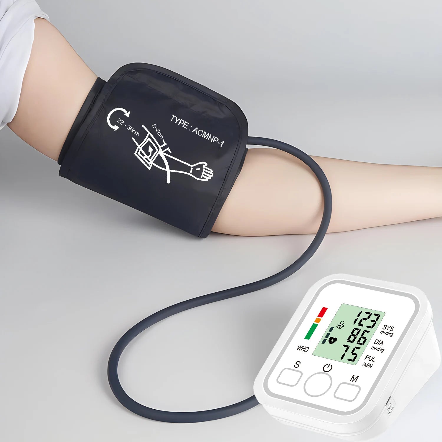 Blood Pressure Test Kit BP Monitor Upper Arm Automatic Tonometer Digit ...